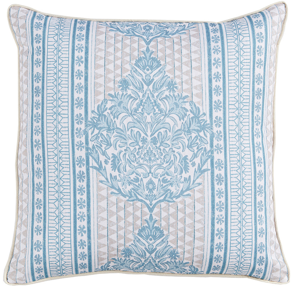 D1574 - FARRAH BLUE W/ EGGSHELL LINEN BACK & PIPE – Lacefield Designs